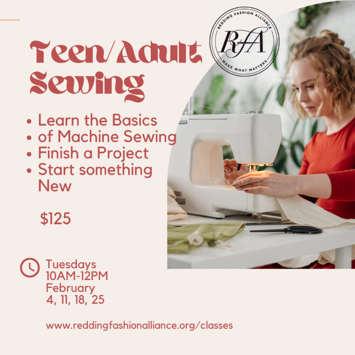 TEEN & ADULT DAYTIME SEWING CLASS | VISIT REDDING
